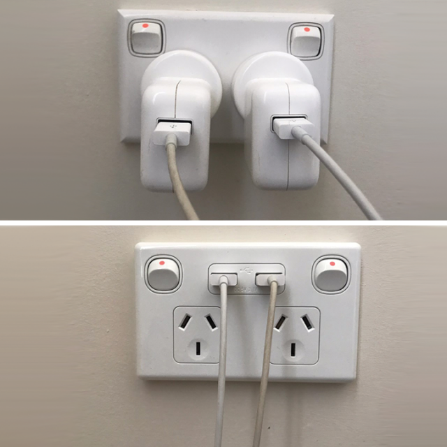 USB Points Before & After – Premier Electrical and Air